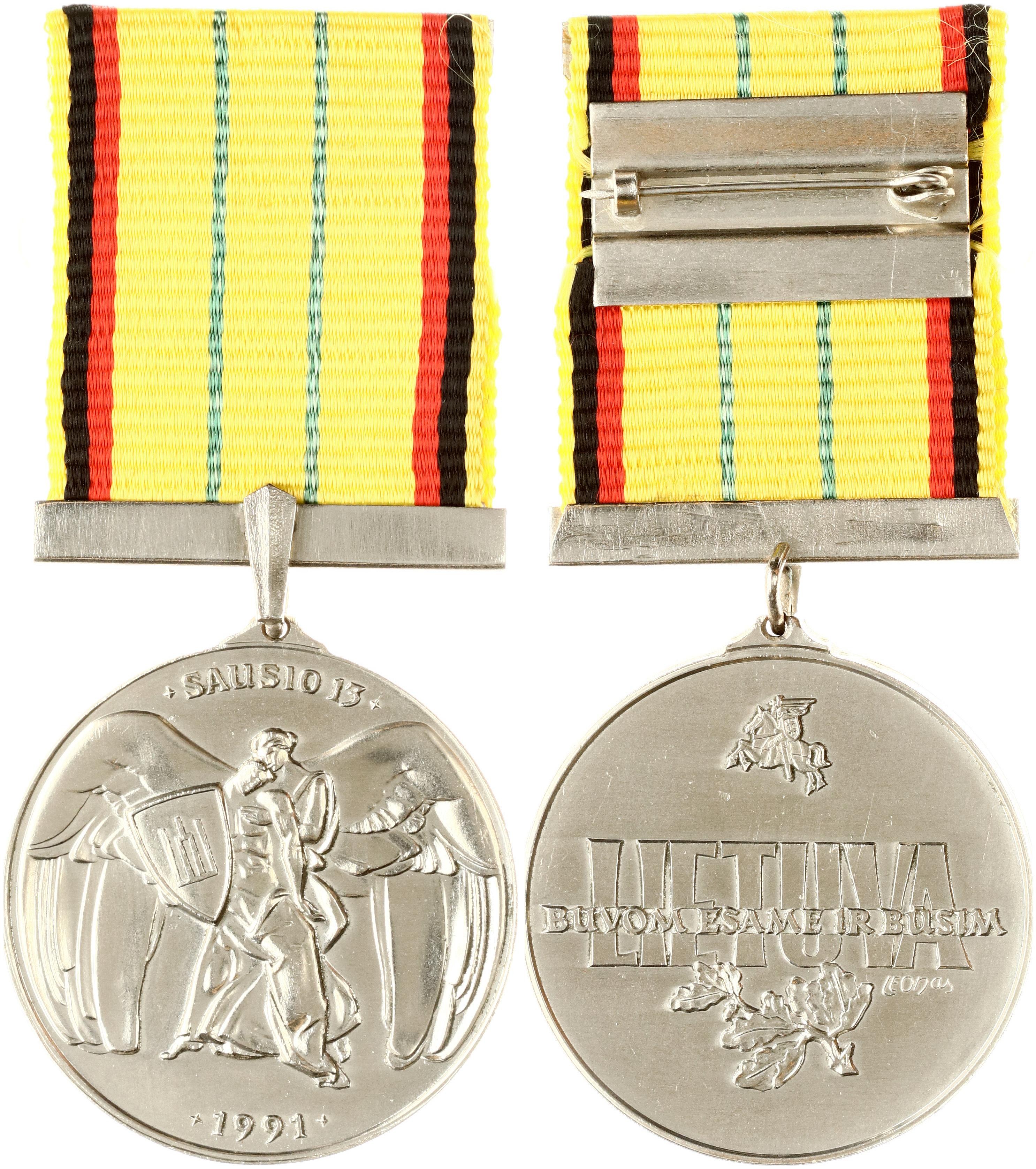 Lithuania January 13 Commemorative Medal (1991) The edge of the obverse ...