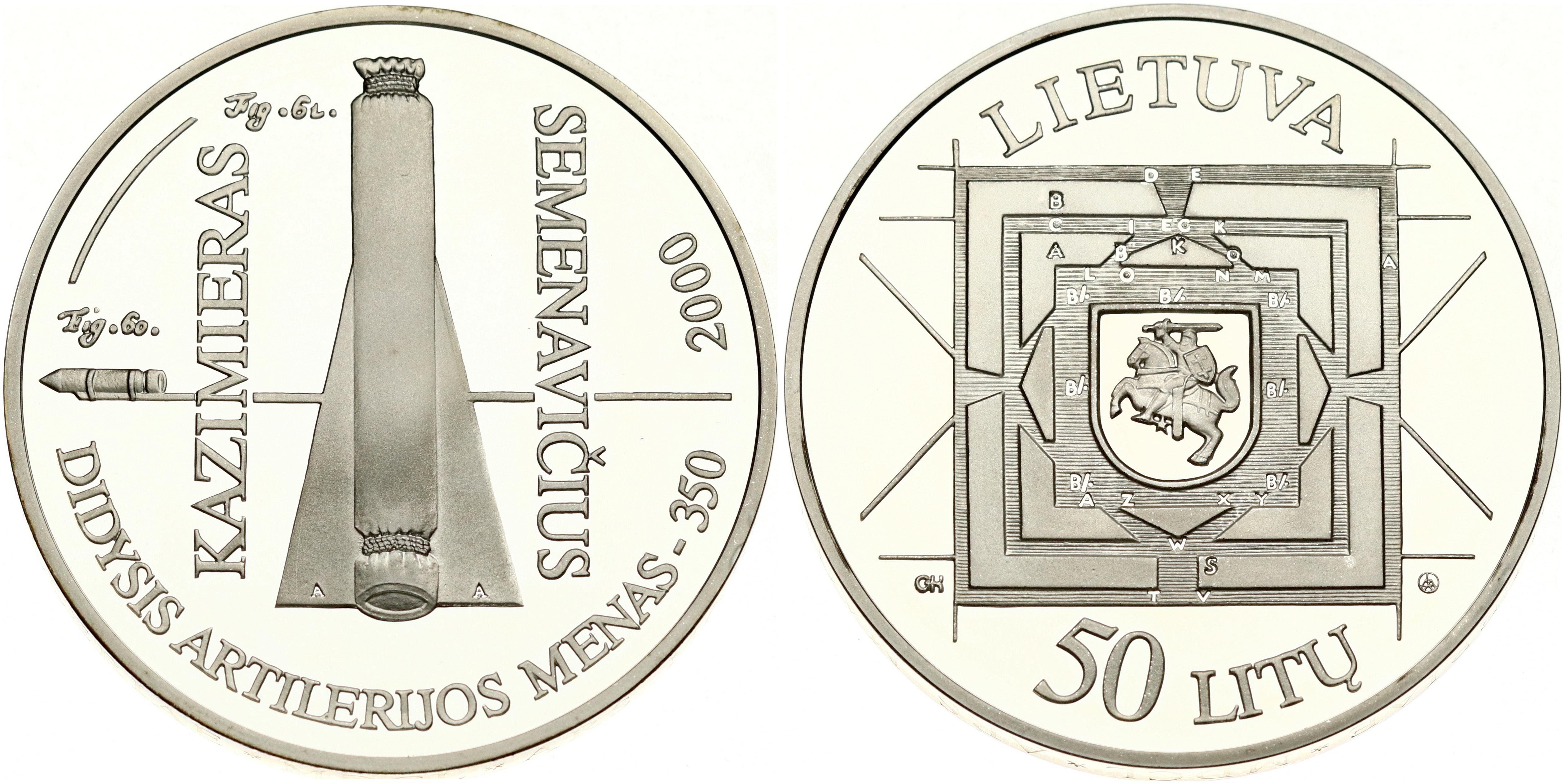 Lithuania 50 Litų 2000 350th Anniversary of the publication The Great ...