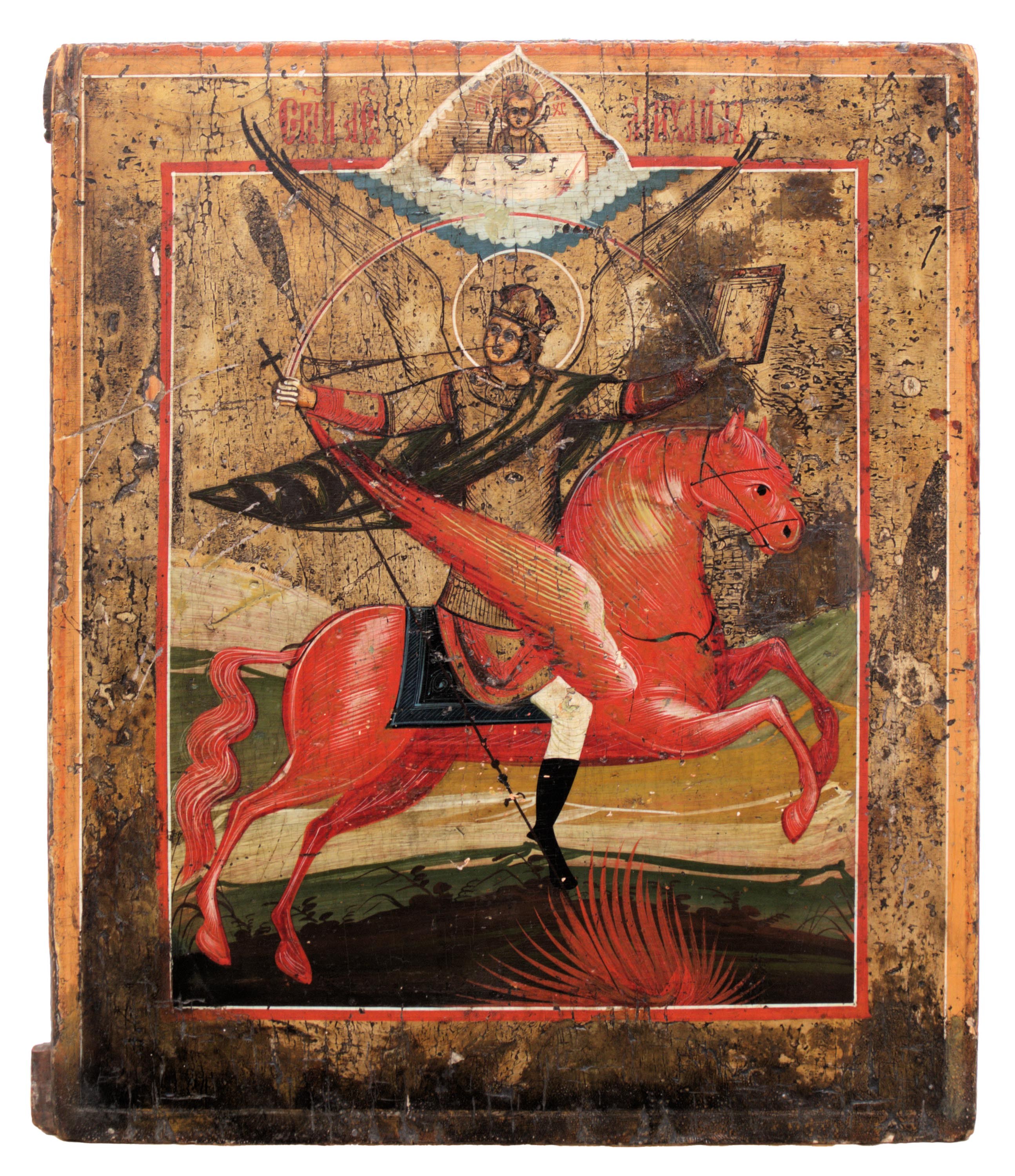 Saint Michael the Archangel as the Horseman of the Apocalypse, Russia ...
