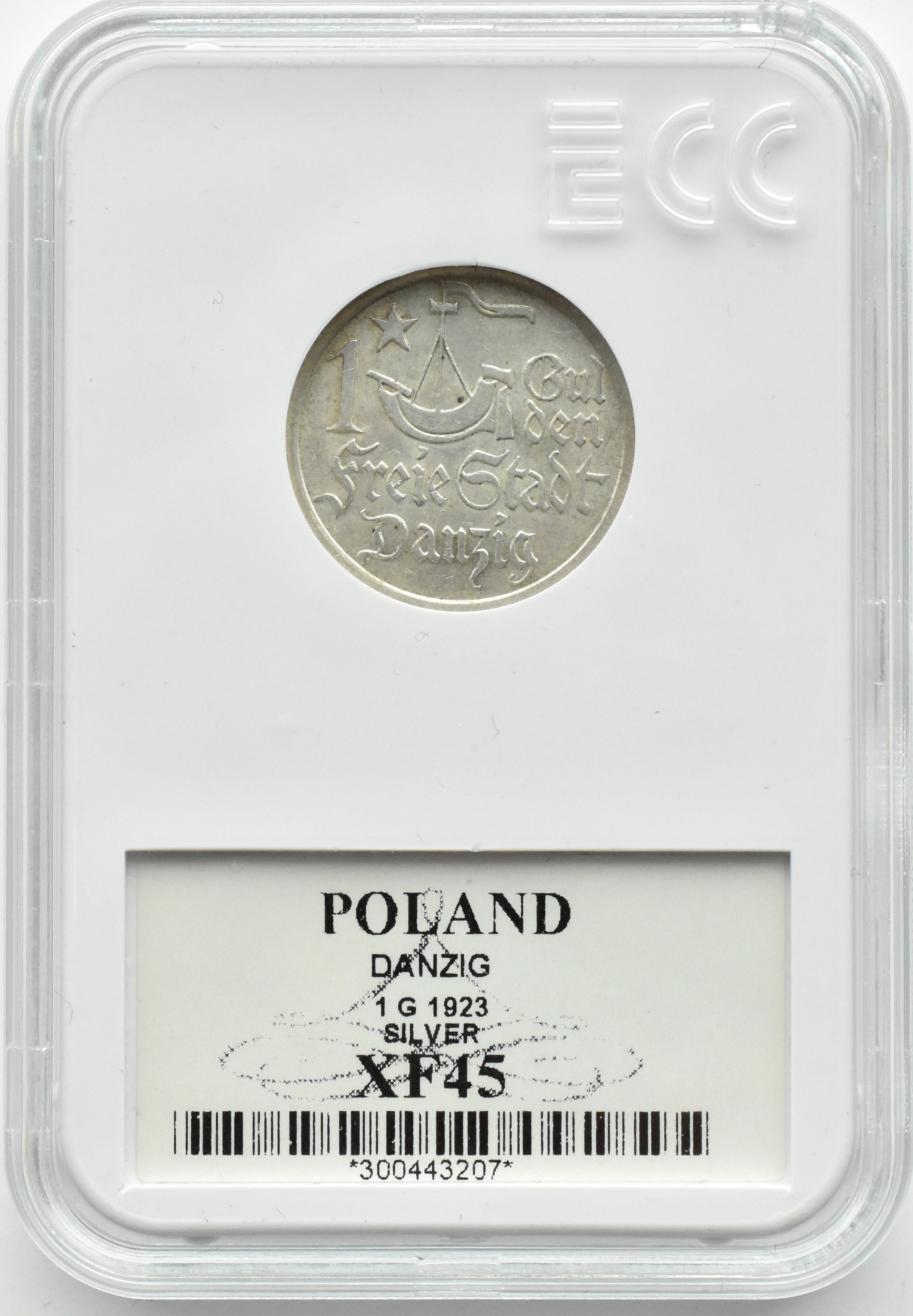 Wolne Miasto Gdańsk, Koga, 1 gulden 1923, Utrecht, NGC XF45 - Aukcja internetowa / Licytacja ...