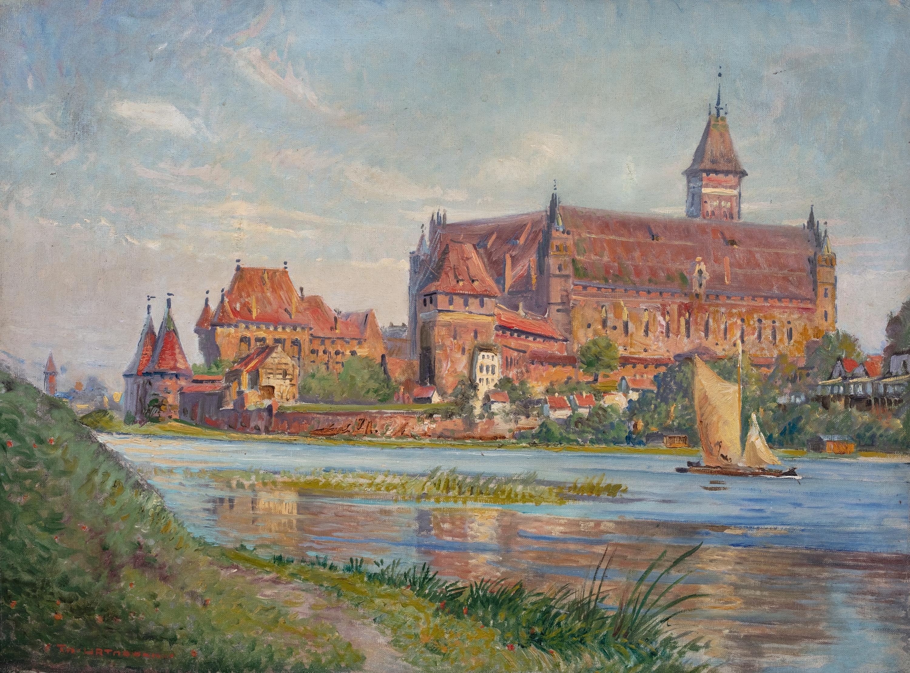 Theodor Urtnowski (1881 Toruń - 1963 Akwizgran), Malbork - Aukcja ...