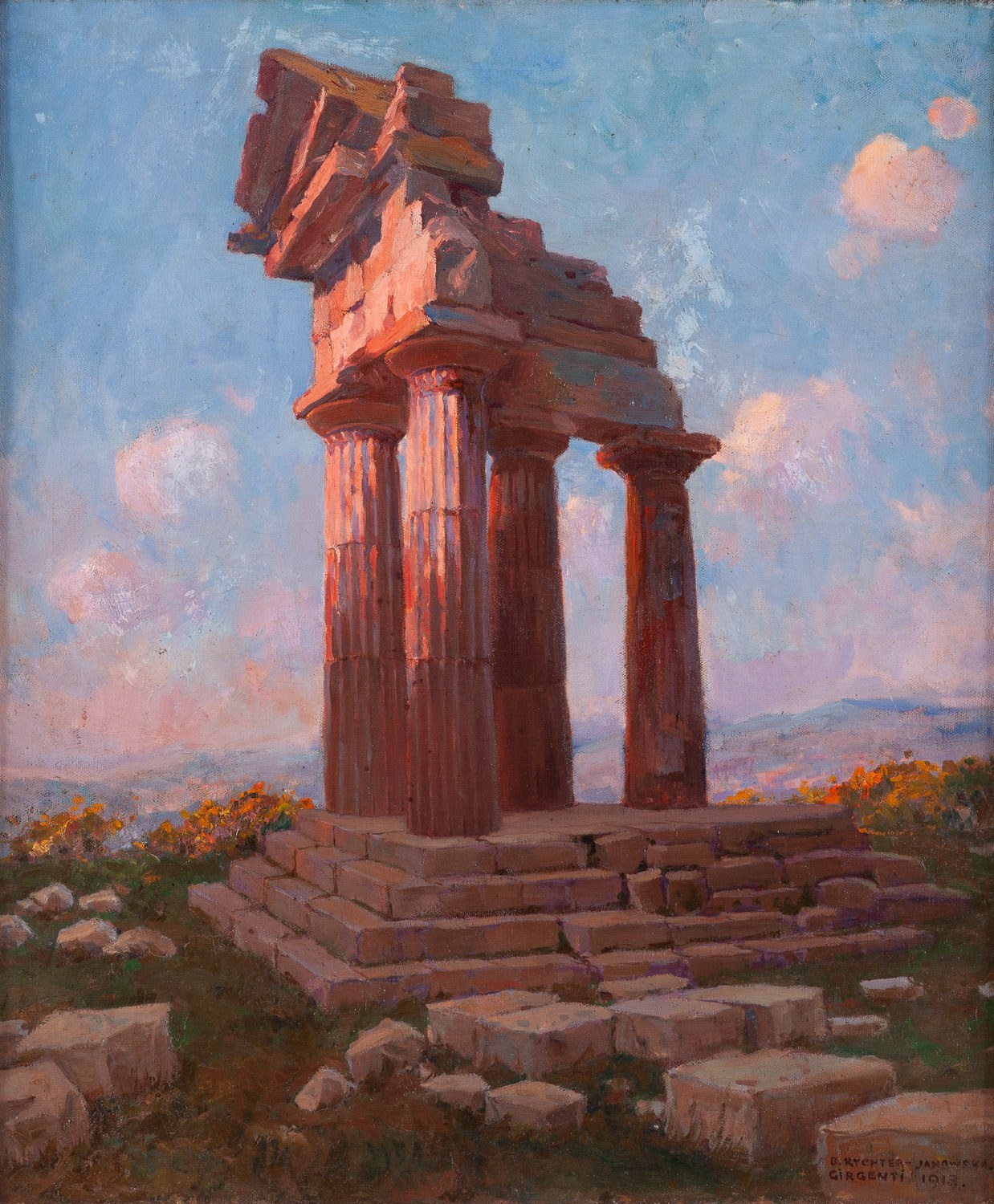 Bronisława Rychter-Janowska (1868 Kraków - 1953 Kraków), Ruiny świątyni ...