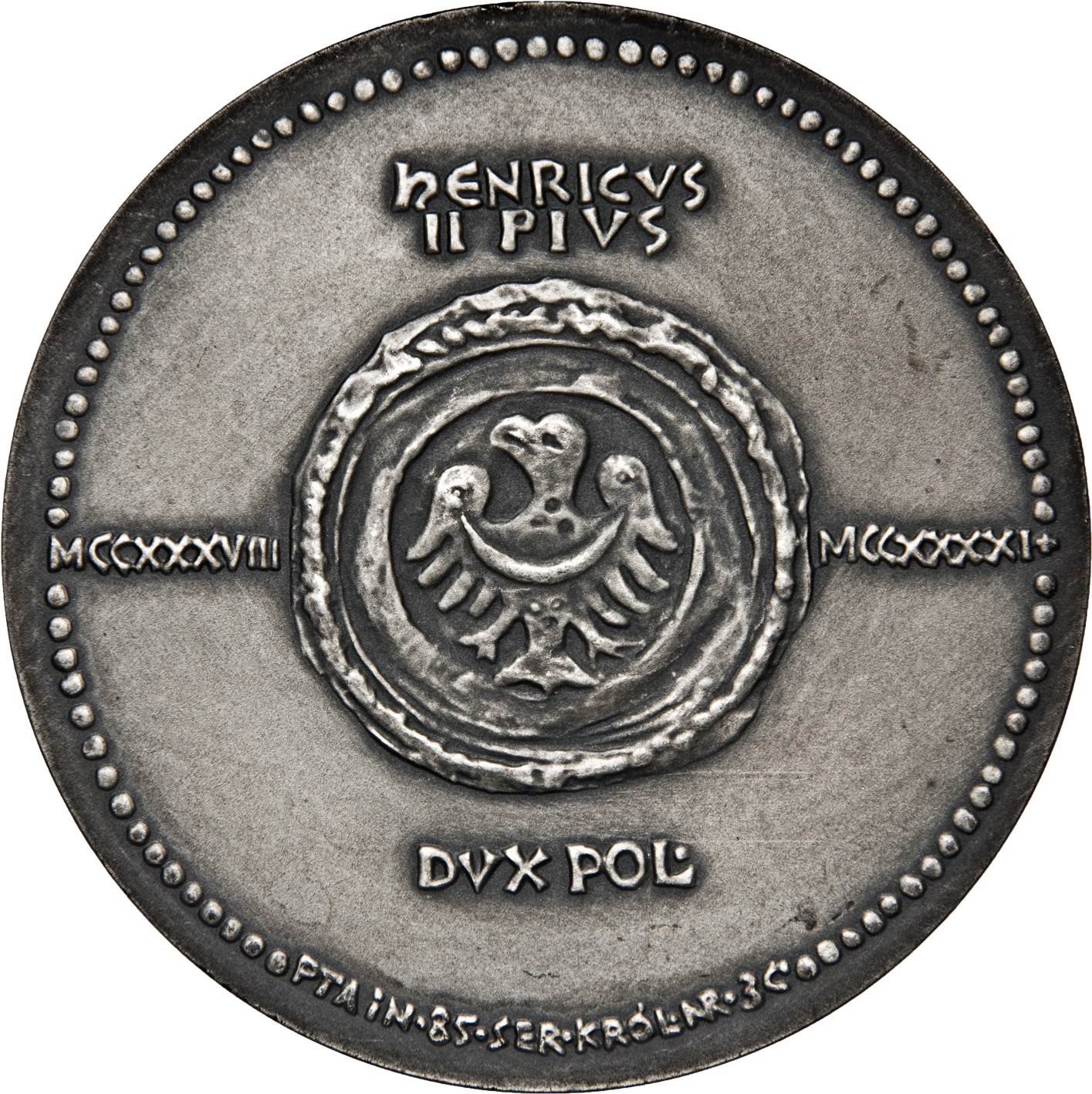 Henryk II Pobożny, Seria królewska PTAiN, Korski, SREBRO, Pasz. 131/85 ...