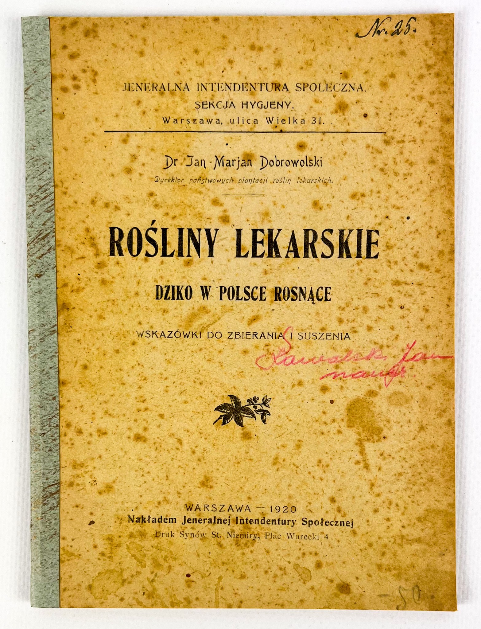 Jan Marjan DOBROWOLSKI - ROŚLINY LEKARSKIE DZIKO W POLSCE ROSNĄCE ...