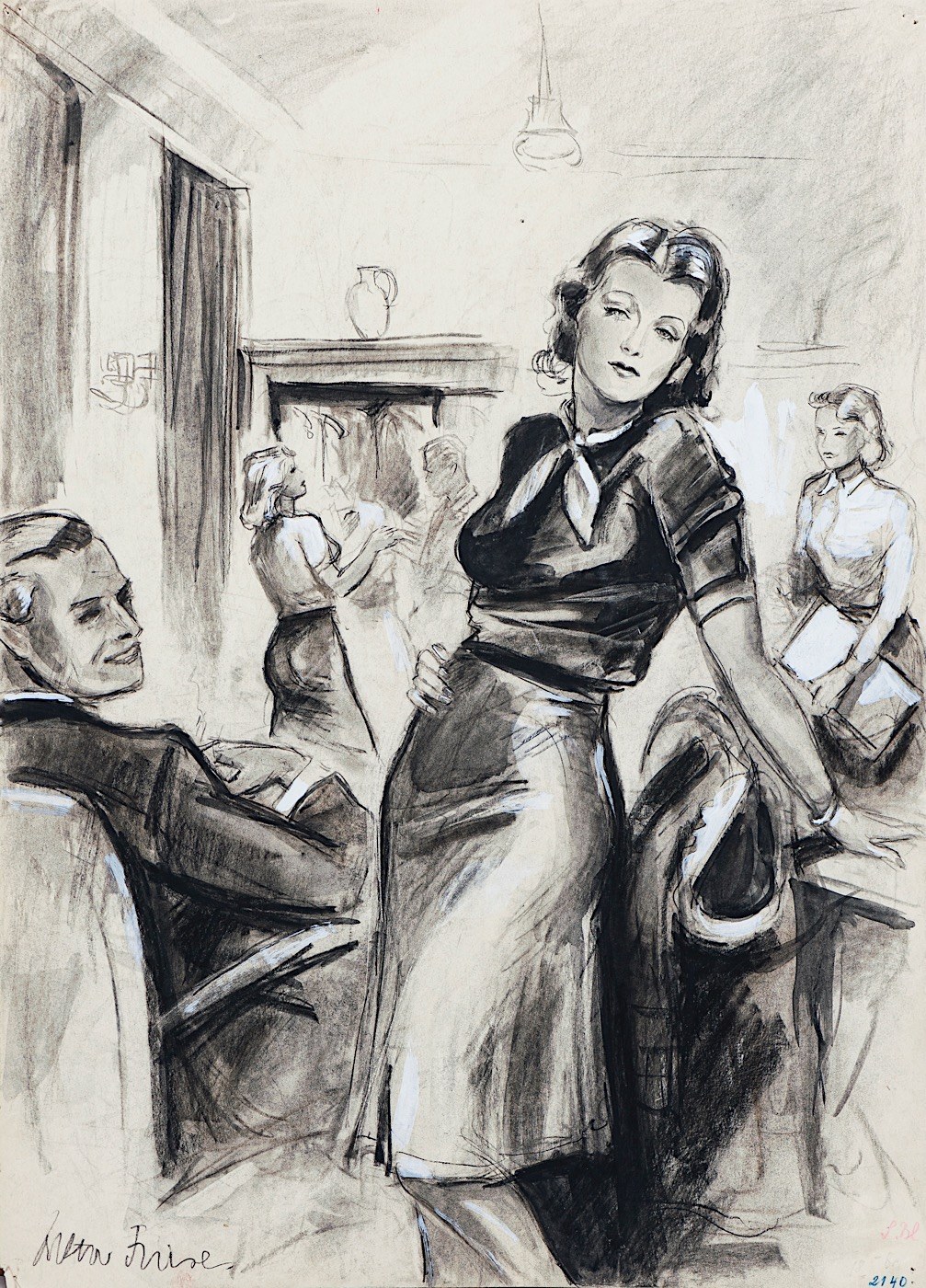 Victor Friese (1906-1969), Kusicielka, Niemcy, lata 30. XX w. - Aukcja ...