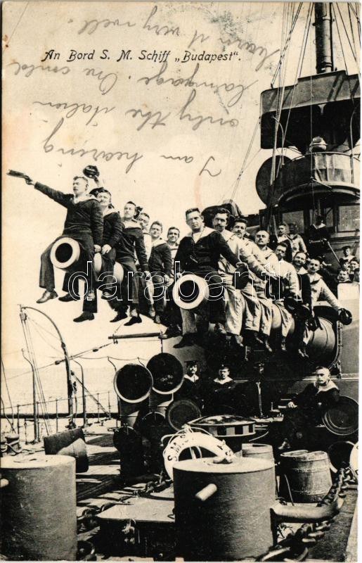1911 An Bord SM Schiff "Budapest" K.u.K. Kriegsmarine / SMS Budapest az ...