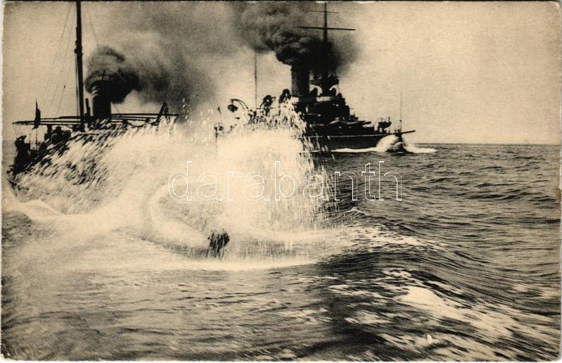 SMS Budapest osztrák-magyar Monarch-osztályú partvédő csatahajó és T 28 ...