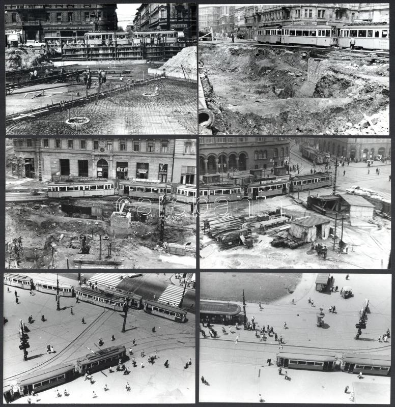 cca 1966-1967 Budapest, a Baross tér és a Blaha Lujza tér környékén ...