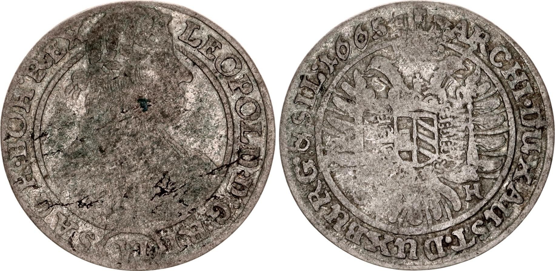 German States Breslau (Silesia) 6 Kreuzer 1666 SH - Aukcja internetowa ...