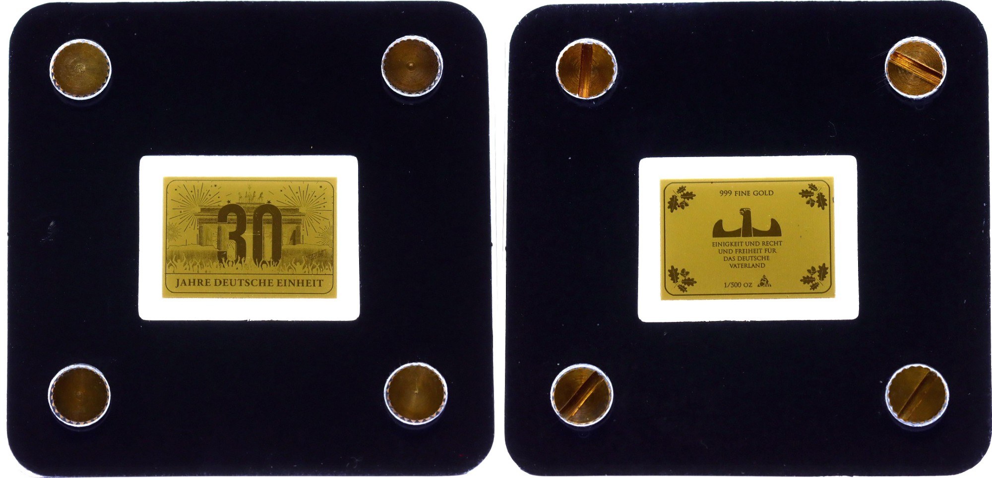 Germany Gold Bar 1/500 Oz Gold "30 Years of German Unity" 1990 - Aukcja ...