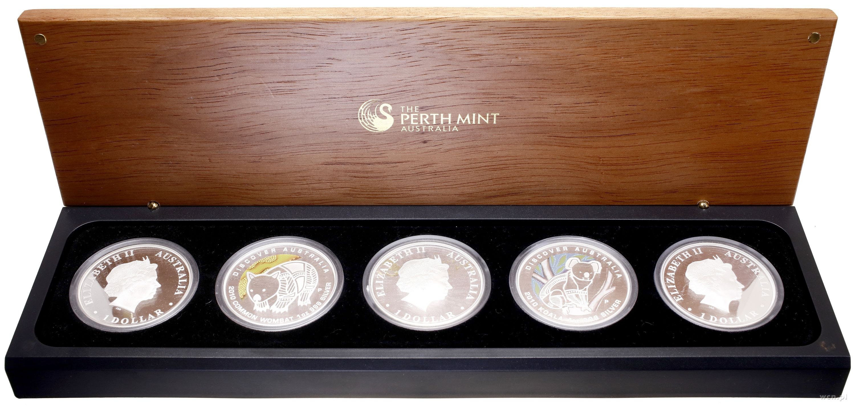 Australia Zestaw 5 X 1 Dolar 2010 P Perth Aukcja Internetowa