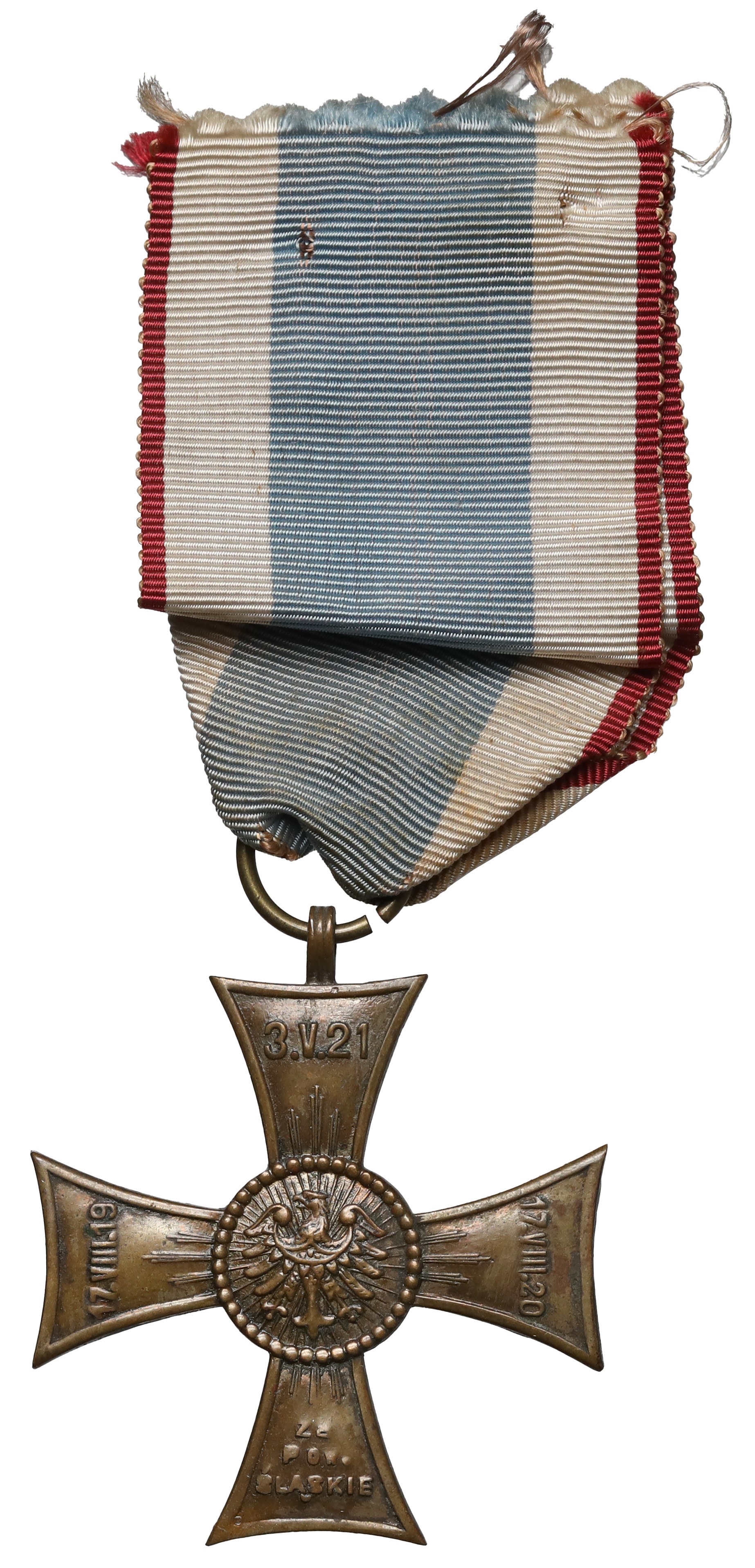 Second Republic, Commemorative badge "Cross on the Silesian ribbon of ...