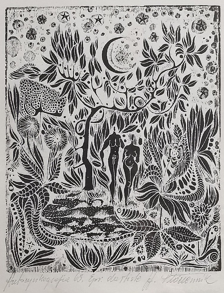 Henryk Płóciennik (1933-2020), Adam i Ewa, 1965 - Aukcja internetowa ...