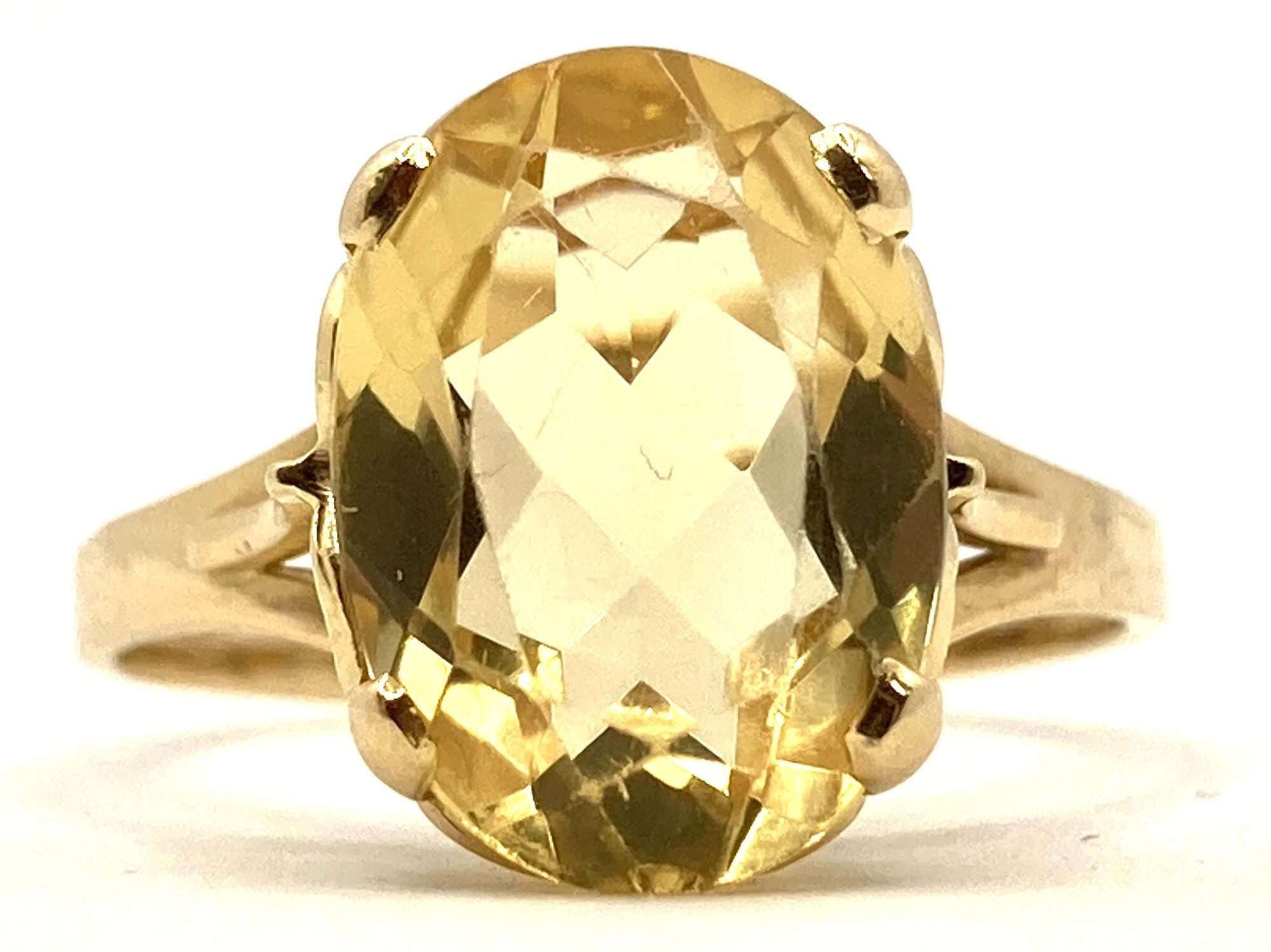 Złoty pierścionek(18ct) z cytrynem 4.45 ct. - Aukcja internetowa ...