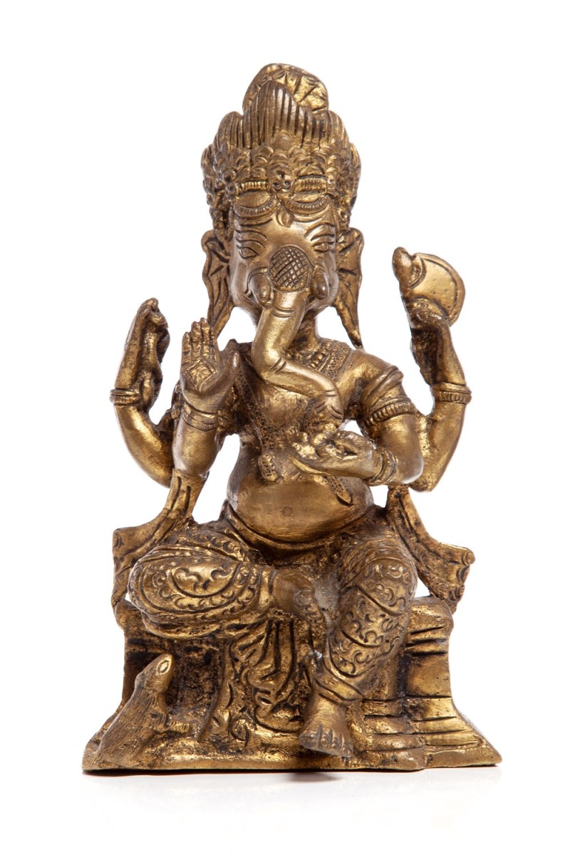 Rzeźbiarz nieokreślony, XX w., Figurka boga Ganesha - Aukcja internetowa / Licytacja online ...