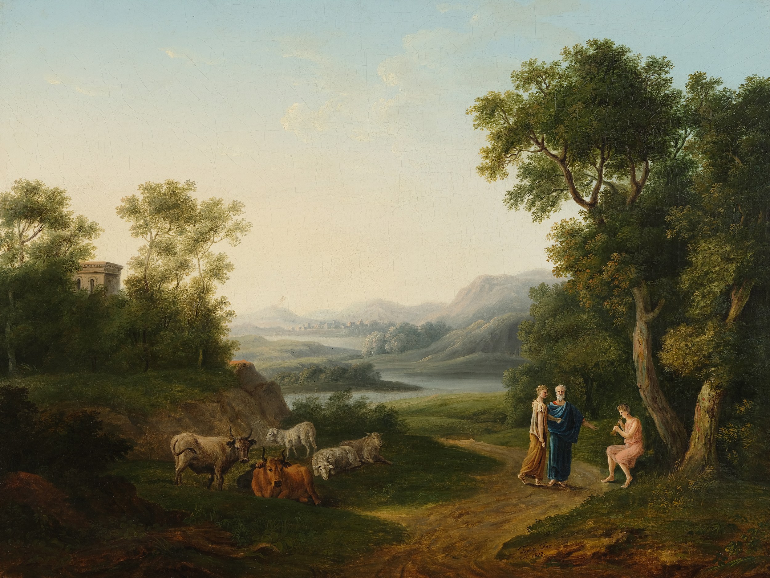 Matthias Rudolf Toma, Wiedeń 1792 - 1869 Wiedeń, idealny pejzaż ...