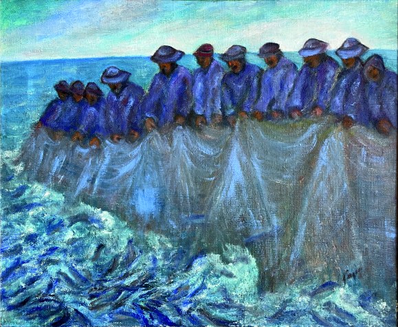 Anna Sagan, „Obfity połów jesiotra” - Aukcja internetowa / Licytacja ...