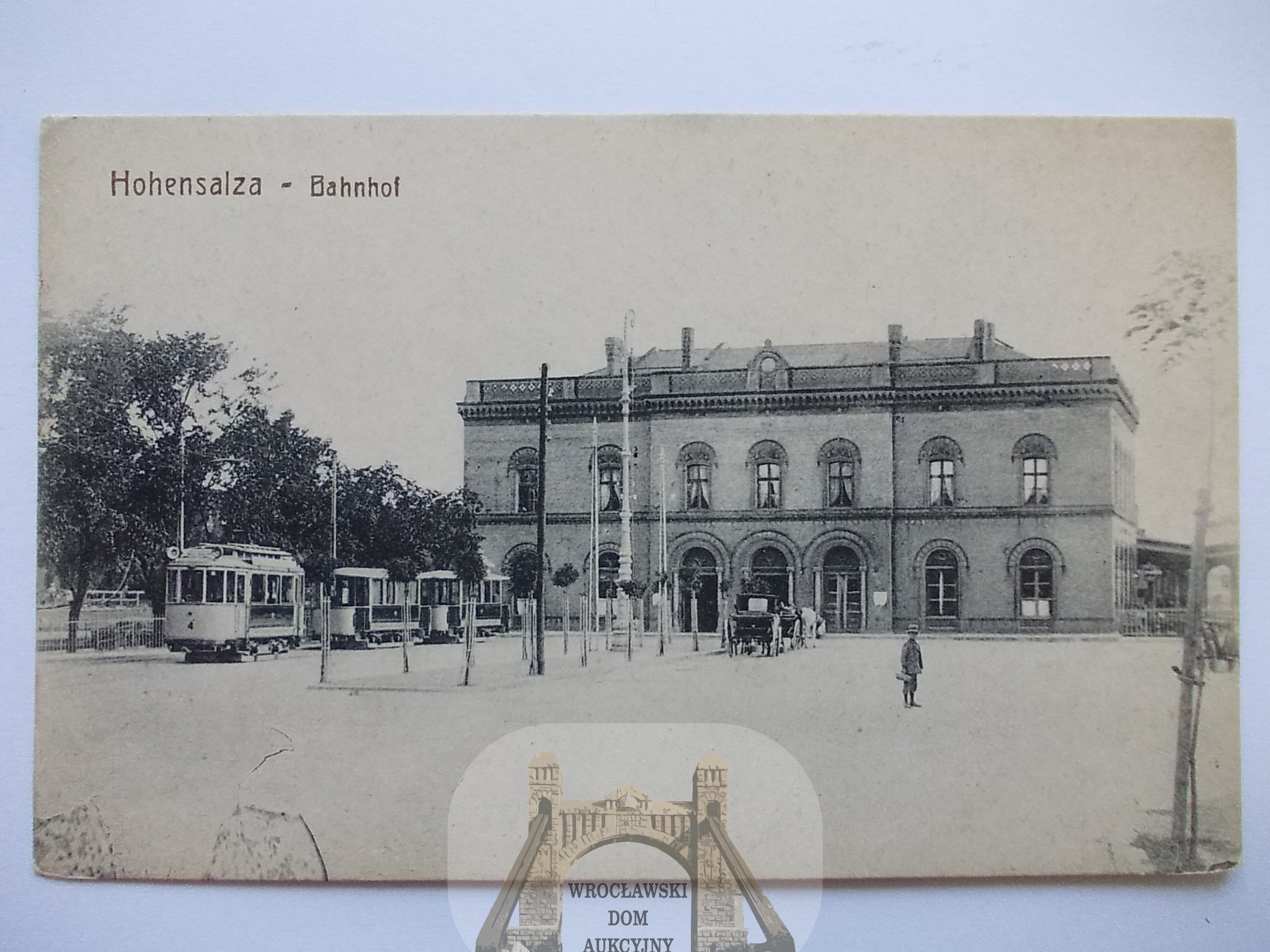 Inowrocław, Hohensalza, dworzec, tramwaj, 1916 - Aukcja internetowa ...