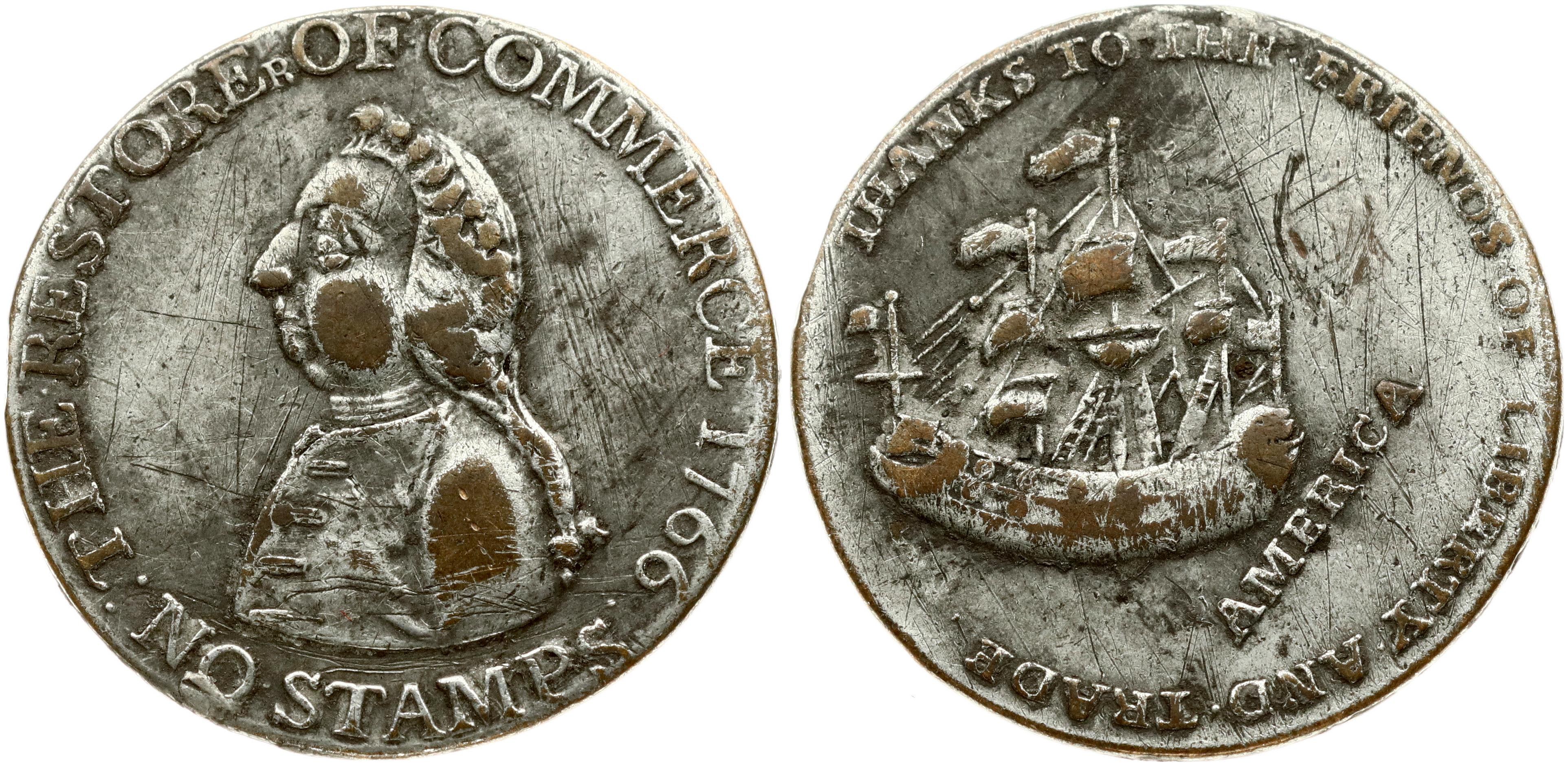 USA Token 1/2 Penny 1766 William Pitt - Aukcja internetowa / Licytacja ...