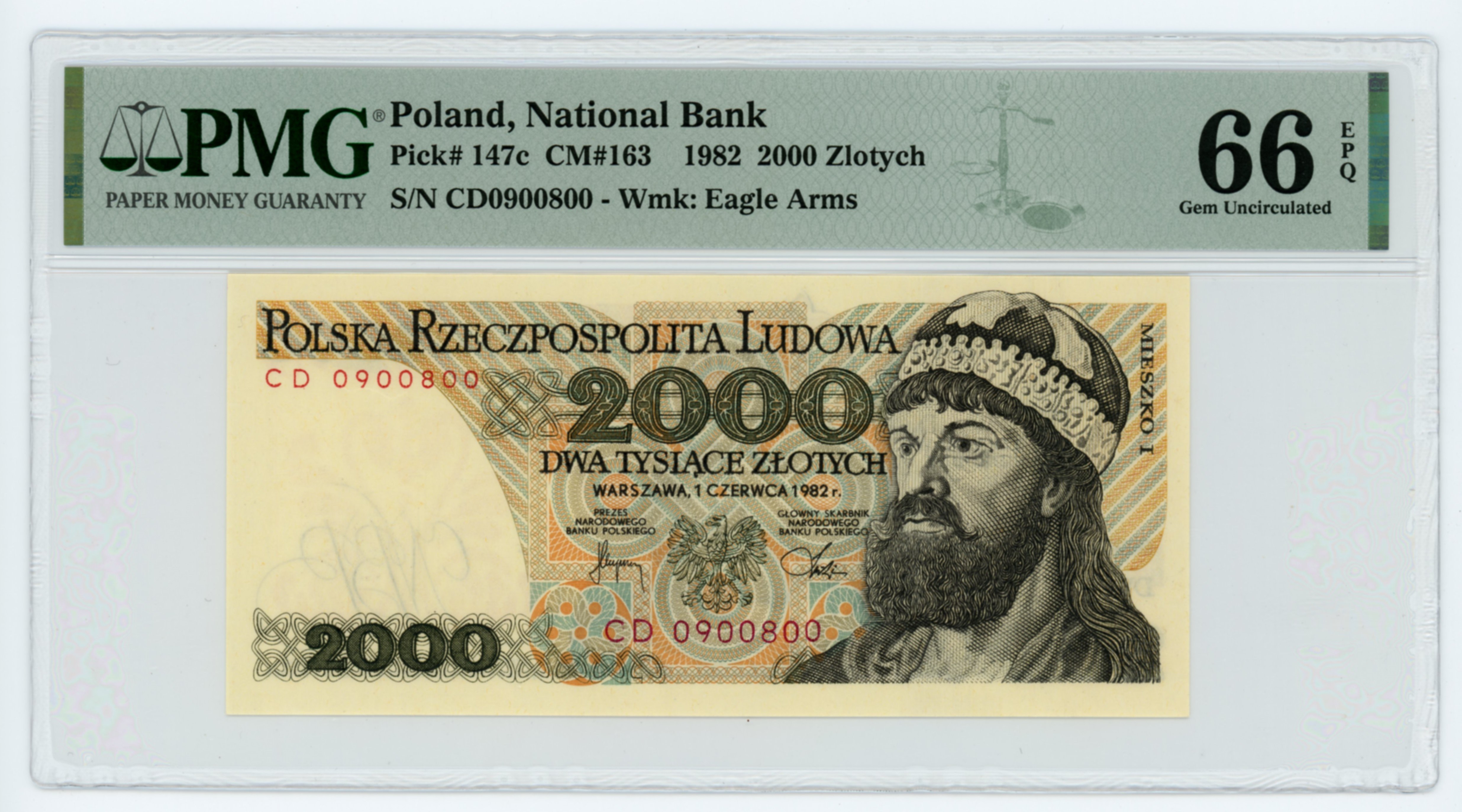 2000 złotych 1982 - seria CD - PMG 66 EPQ - Aukcja internetowa ...