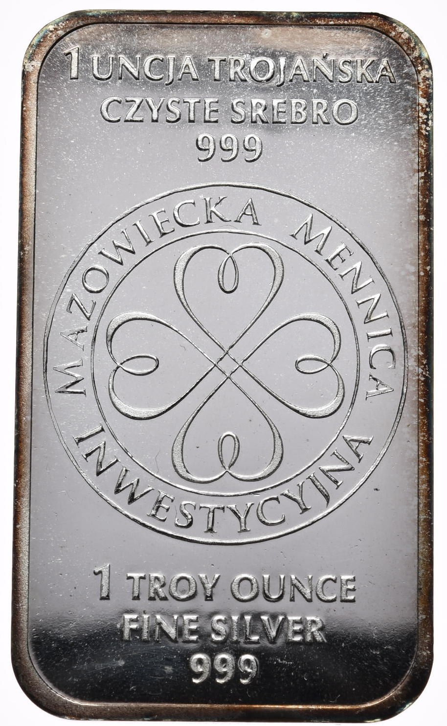 Sztabka 1 oz, uncja Ag 999, Mazowiecka Mennica Inwestycyjna - Aukcja ...