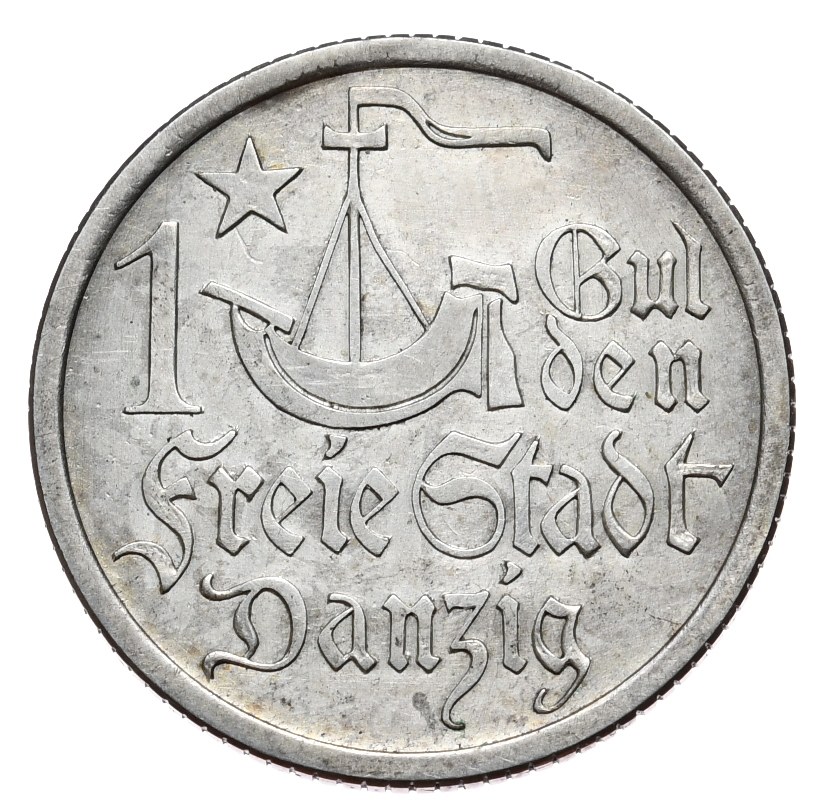 Wolne Miasto Gdańsk, 1 gulden 1923 - Aukcja internetowa / Licytacja online - Cena - OneBid