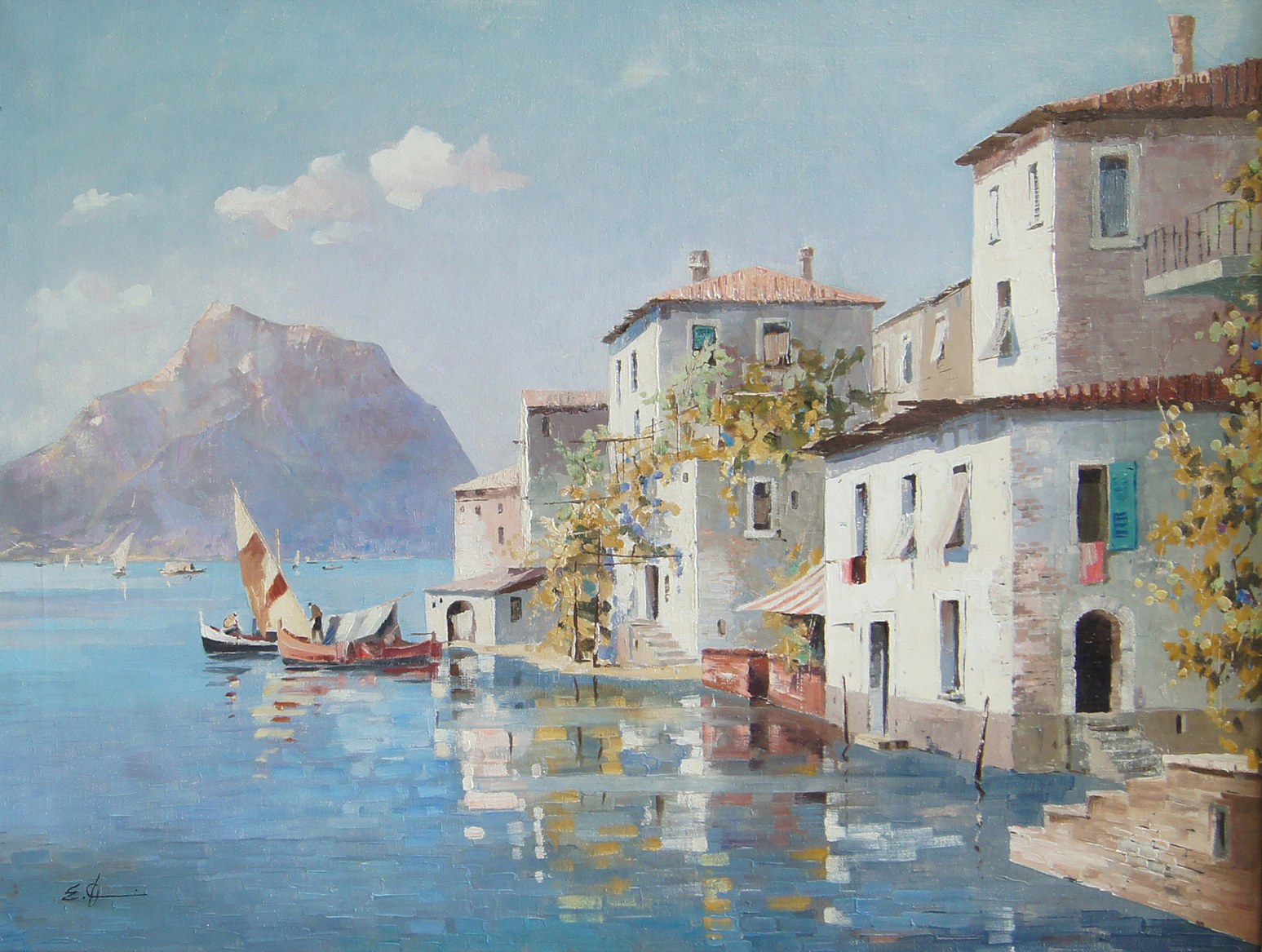 Erich Demmin (1911 - 1997, Niemcy) - Pejzaż włoski - Aukcja internetowa ...