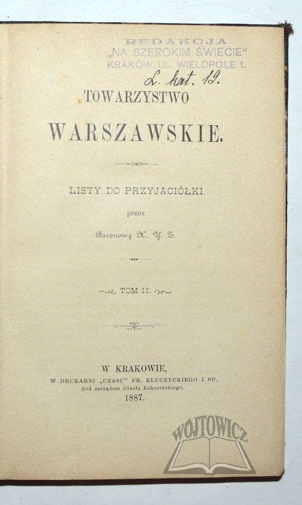 (ZALESKI Antoni ?), Letters to a Friend by Baroness XYZ. - Online ...