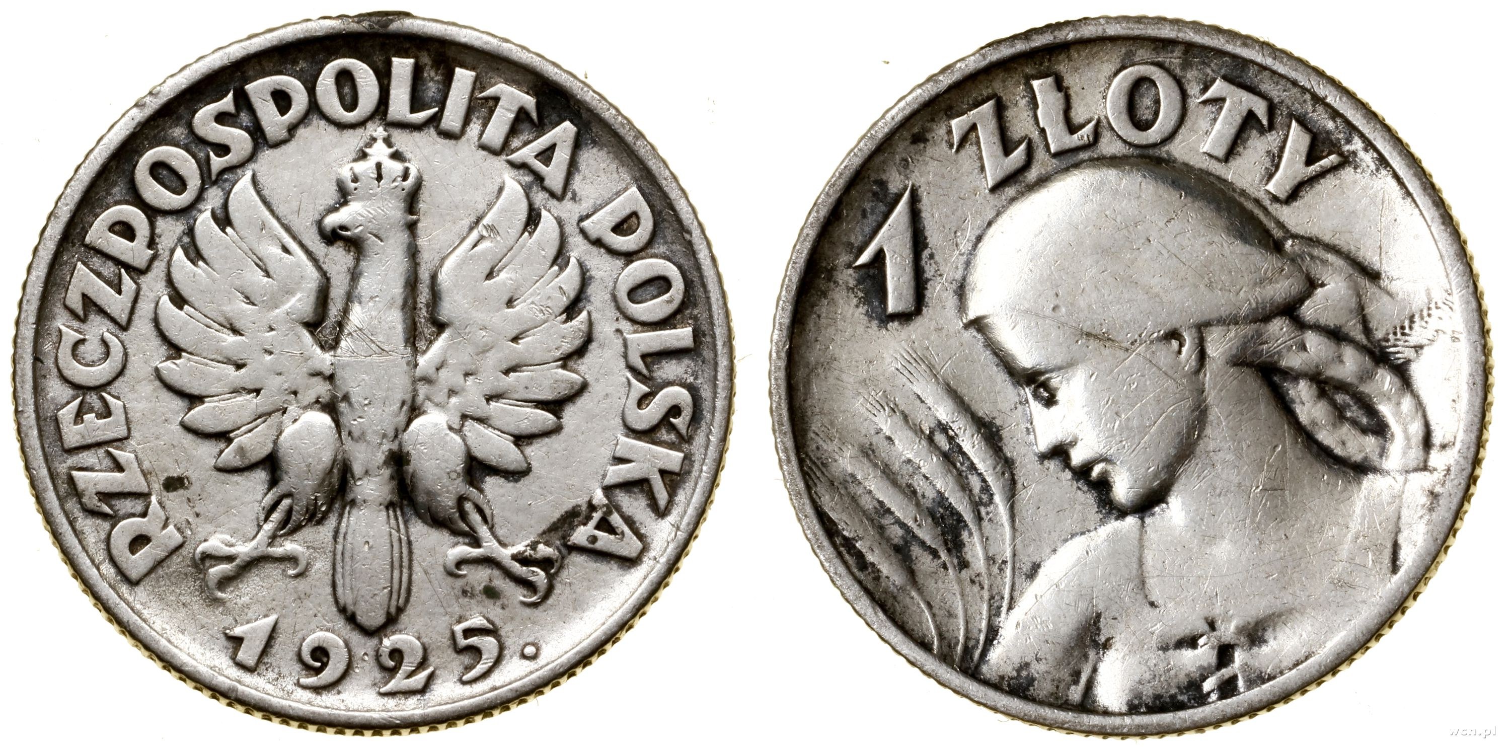 Polska, 1 złoty, 1925, Londyn - Aukcja internetowa / Licytacja online - Cena - OneBid