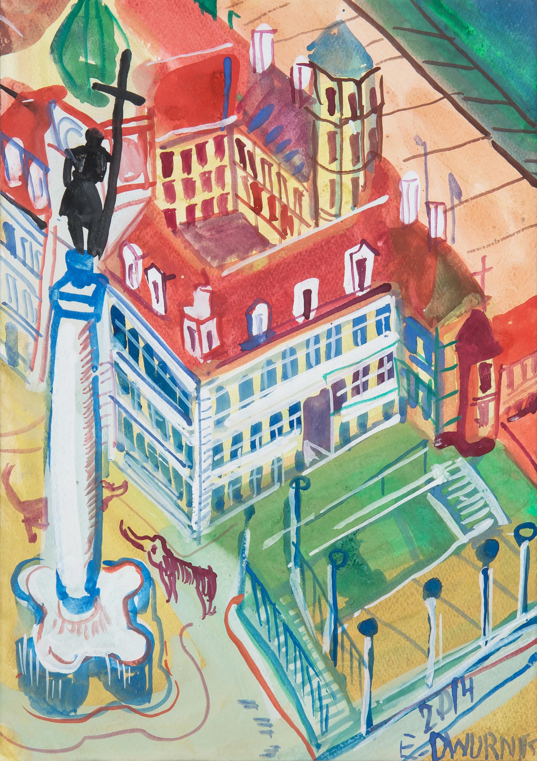 Edward Dwurnik (1943 Radzymin - 2018 Warszawa), Zamek Królewski w Warszawie, 2014 - Aukcja ...