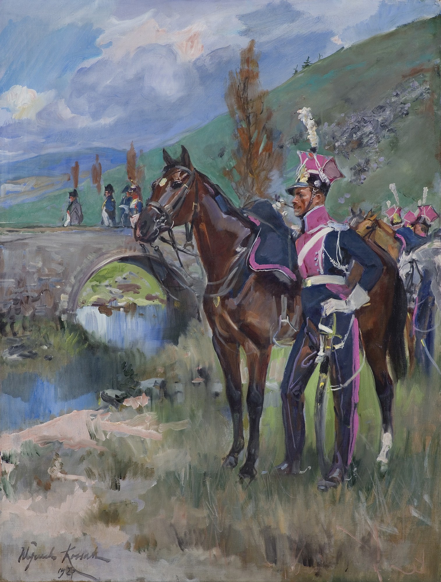 Wojciech Kossak, SZWOLEŻER GWARDII POLSKIEJ POD SOMOSIERRĄ, 1927 ...