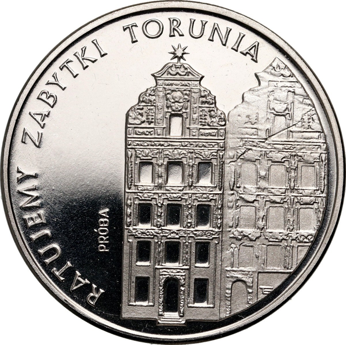 PRL, 5000 złotych 1989, Ratujemy Zabytki Torunia, PRÓBA, Nikiel - Aukcja internetowa / Licytacja ...