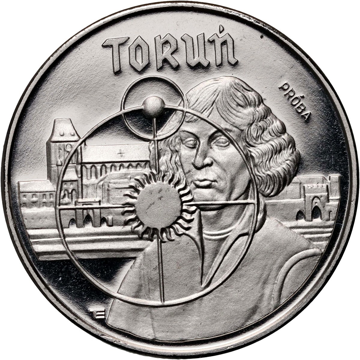 PRL, 5000 złotych 1989, Toruń - Mikołaj Kopernik, PRÓBA, Nikiel - Aukcja internetowa / Licytacja ...