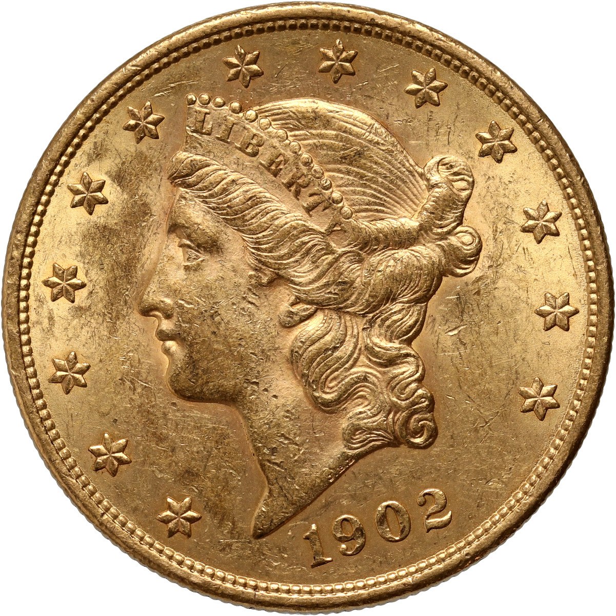 Stany Zjednoczone Ameryki, 20 dolarów 1902, Filadelfia, Liberty Head ... Stany Zjednoczone Ameryki, 20 dolarów 1902, Filadelfia, Liberty Head ...