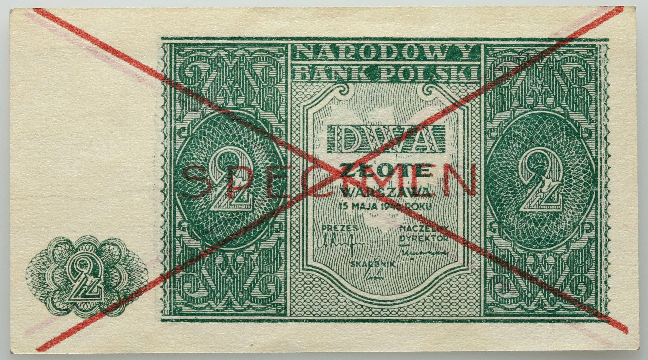 PRL, 2 złote 15.05.1946, SPECIMEN - Aukcja internetowa / Licytacja online - Cena - OneBid