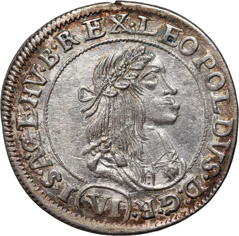 Węgry, Leopold I, 6 krajcarów 1671 KB, Kremnica - Aukcja internetowa ...