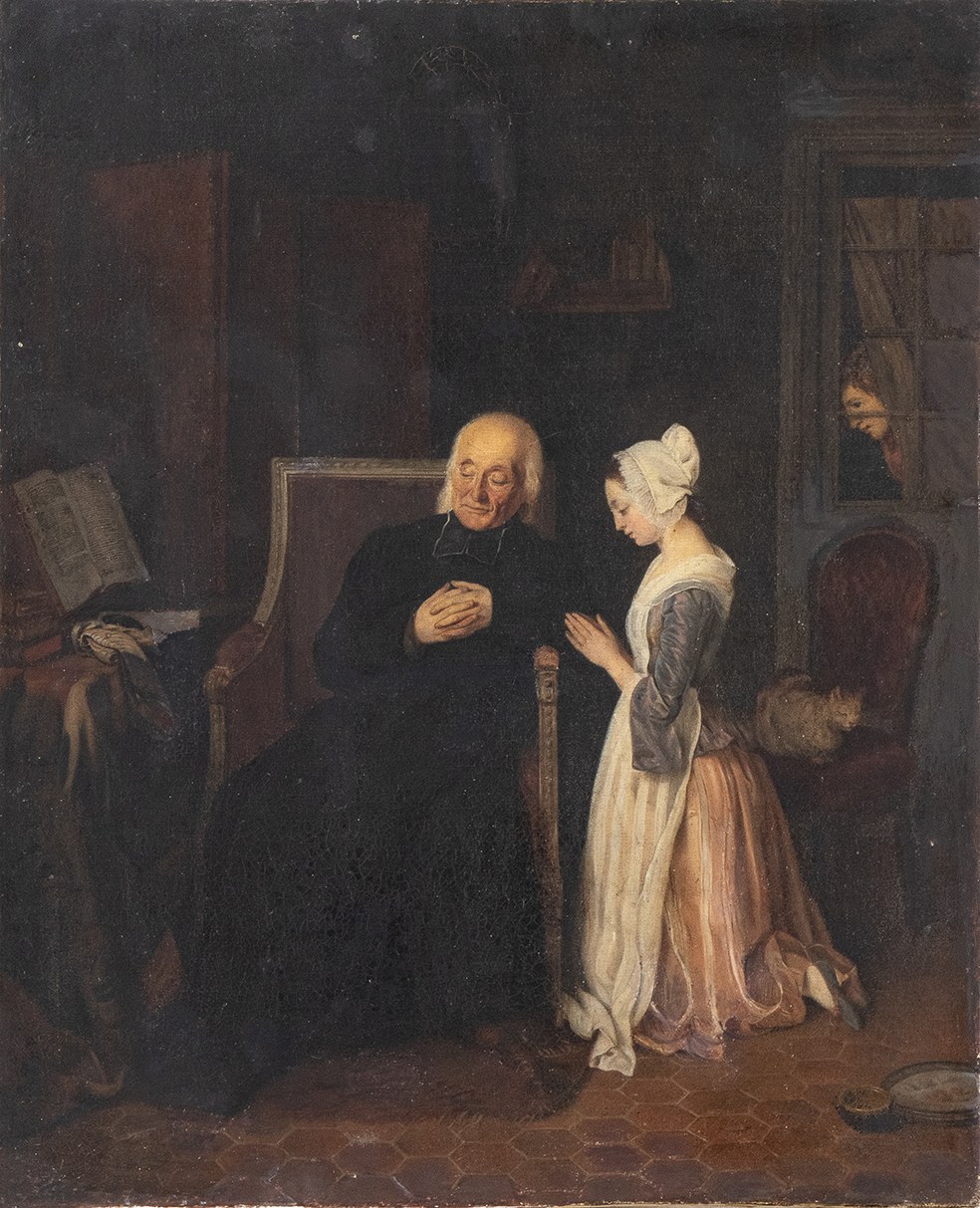 CIRCLE OF JEAN ALPHONSE ROEHN (1799 - 1864), Prelate confessing a young ...
