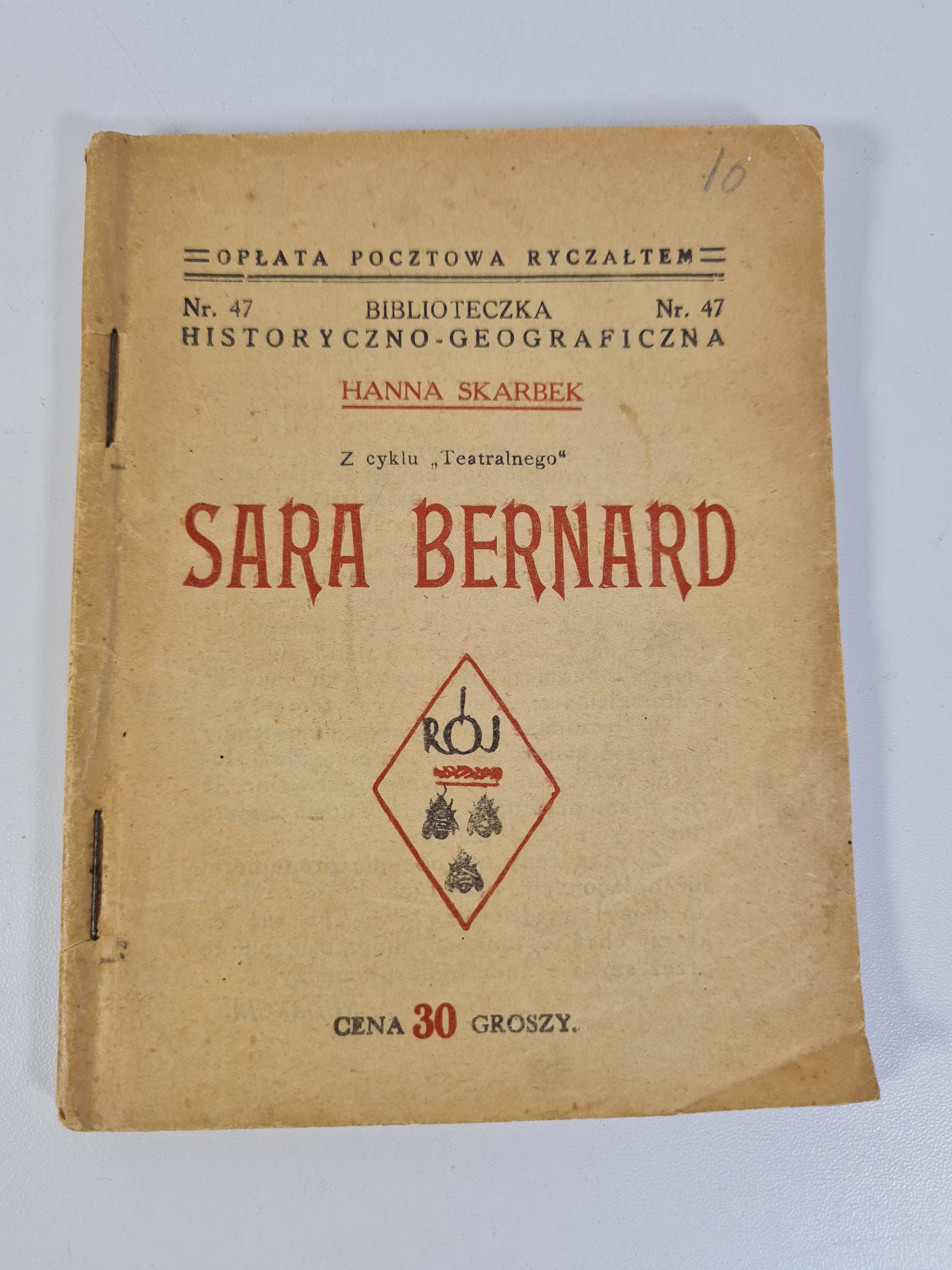 SKARBEK Hanna - SARA BERNARD Z cyklu ,,Teatralnego'' Biblioteczka ...