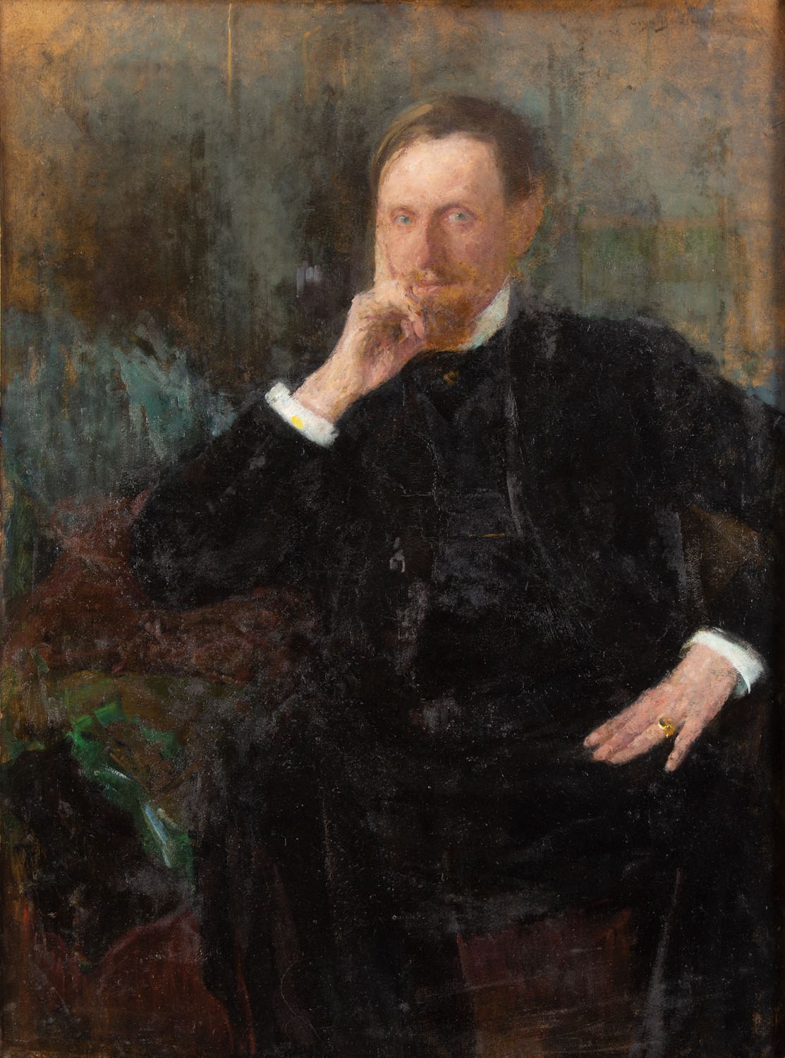 Olga Boznańska (1865 Kraków - 1940 Paryż), "Portret Louisa Libaude'a" ("Portrait de Mr L ...