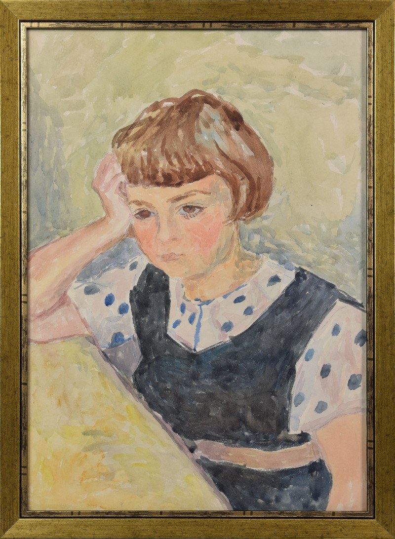 Leonard PĘKALSKI (1896-1944), Portret siostrzenicy, lata 30. XX w ...