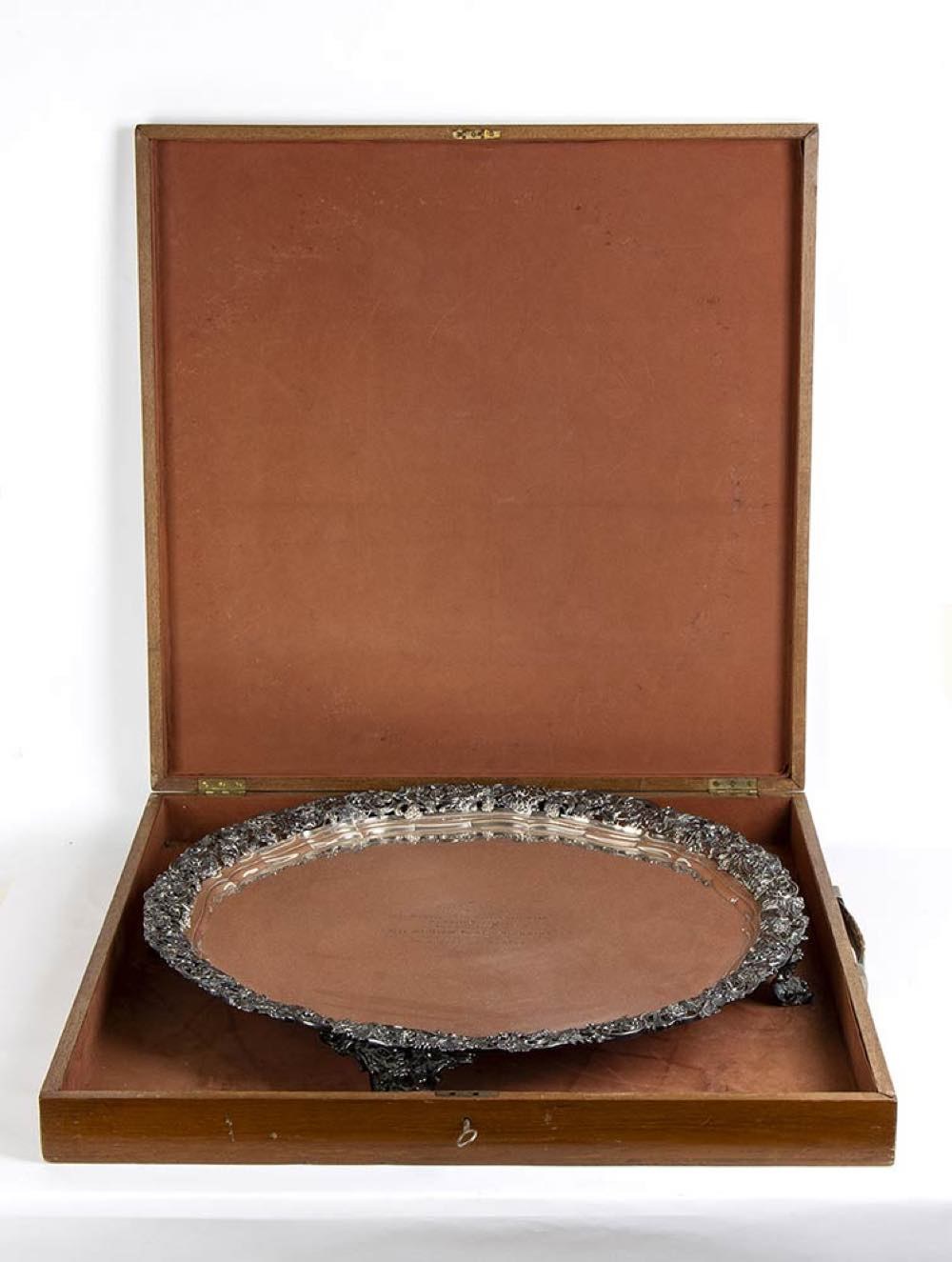 English Georgian sterling silver salver - London 1921, mark of ...