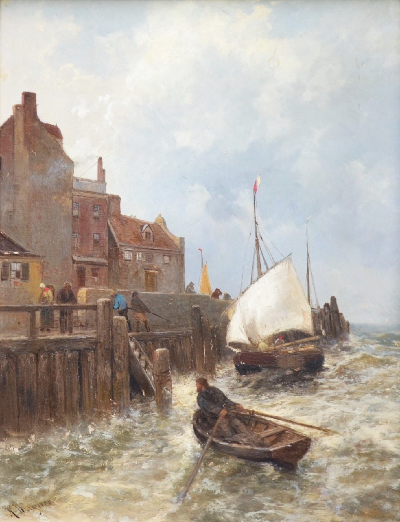 Karl WAGNER (1839-1923), Przystań - Aukcja internetowa / Licytacja ...