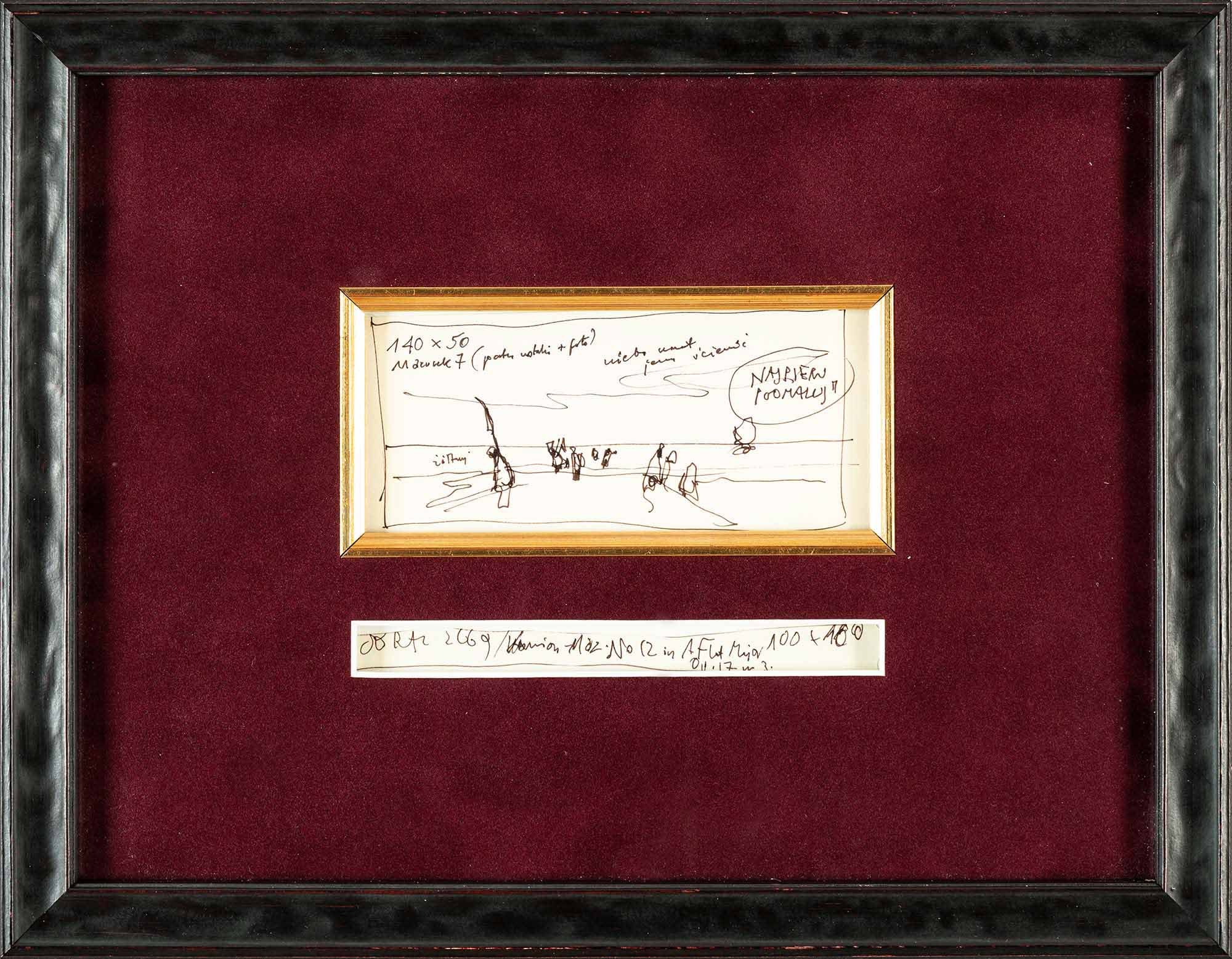 Jerzy Duda-Gracz (1941 - 2004), Szkic do Obrazu 2669 / Kamion - Mazurek ...