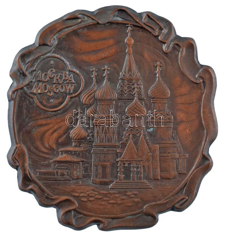 Szovjetúnió ~1970-1980. "Moszkva" kétoldalas bronz emlékplakett ...
