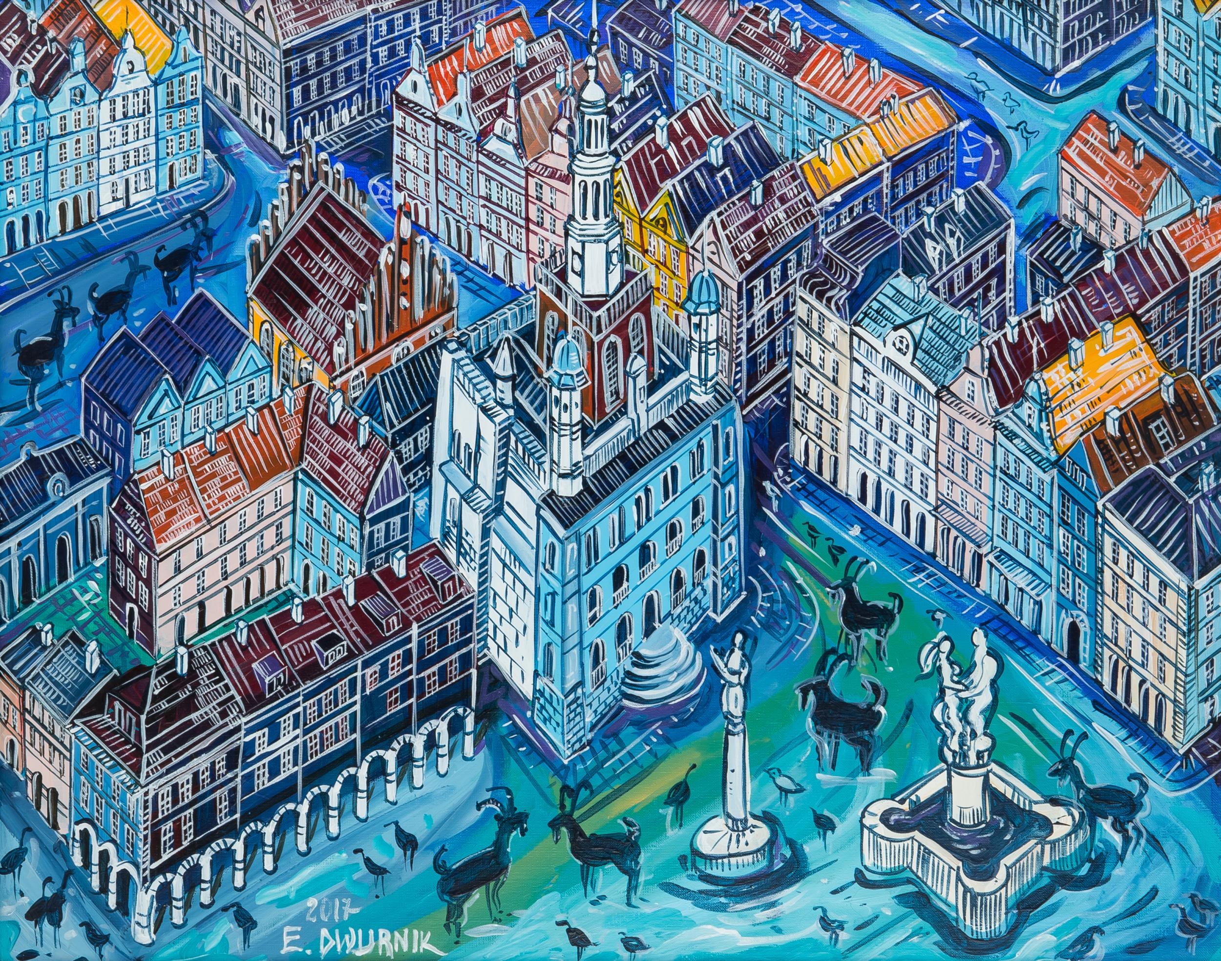 Edward Dwurnik (1943 Radzymin - 2018 Warszawa), Poznań, 2017 - Aukcja internetowa / Licytacja ...