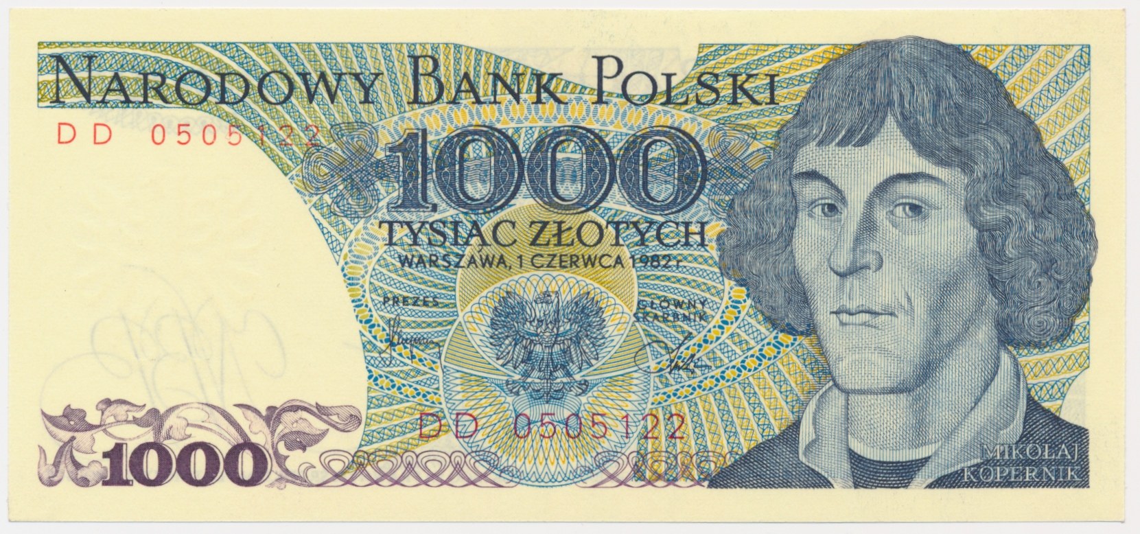 1.000 złotych 1982 - DD - rzadsza seria - Aukcja internetowa ...