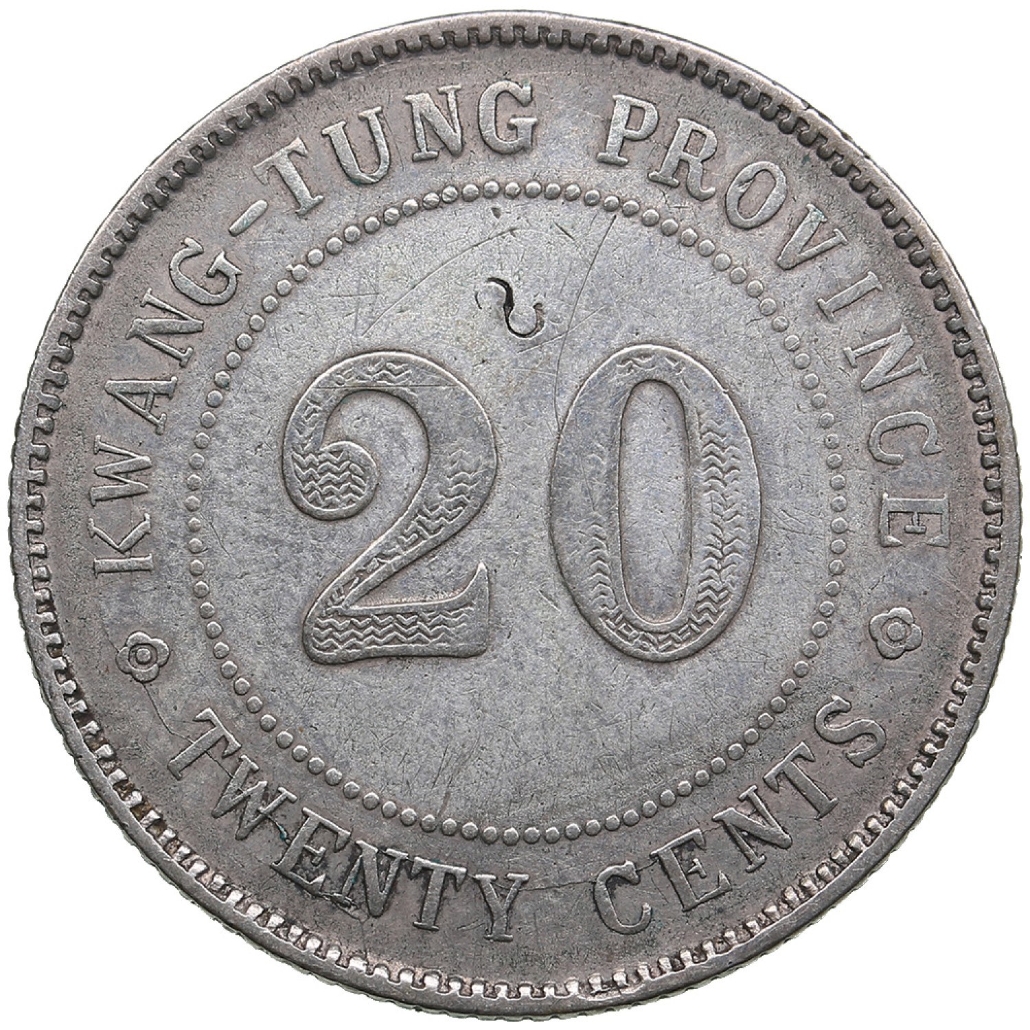 China, Kwang-Tung 20 cents 1920 - Aukcja internetowa / Licytacja online - Cena - OneBid