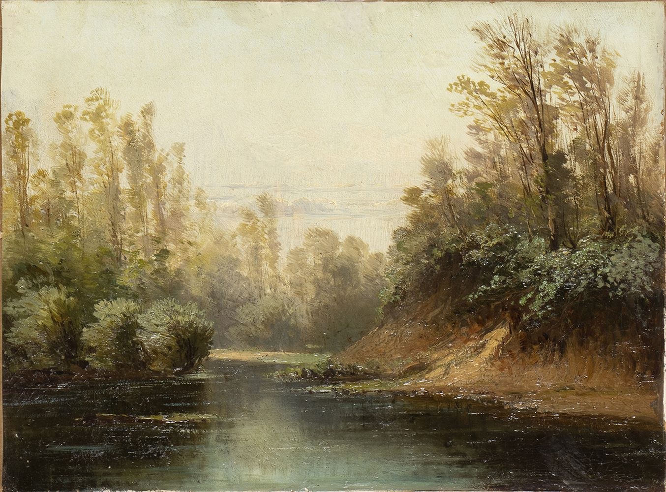 CARLO CRESSINI (ATTR.) (Genova, 1864 - Milano, 1938), Lagoon landscape ...