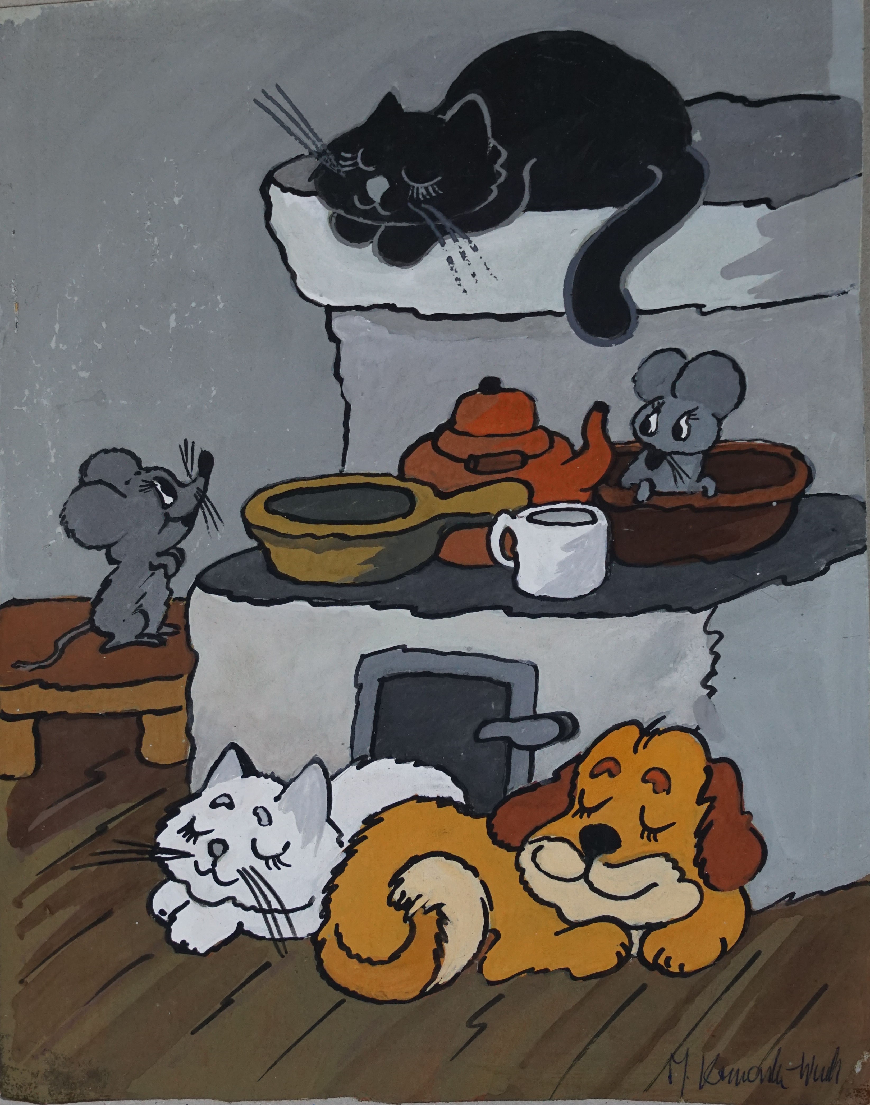 Julitta Karwowska-Wnuczak (ur. 1935). Gwasz. Ilustracja do książki ...