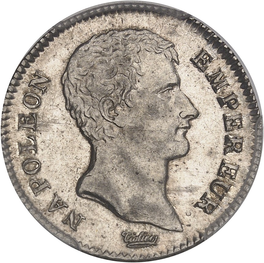 Premier Empire / Napoléon Ier (1804-1814). 1 franc calendrier ...